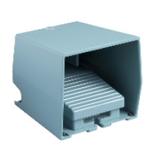 XPEM3112 - single foot switch - IP66 - with cover - metallic - 2 NC + 2 ...